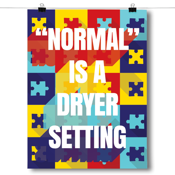 Normal is a dryer Setting Poster – Inspired Silver