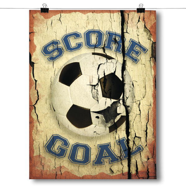 Score Goal Soccer Poster – Inspired Silver