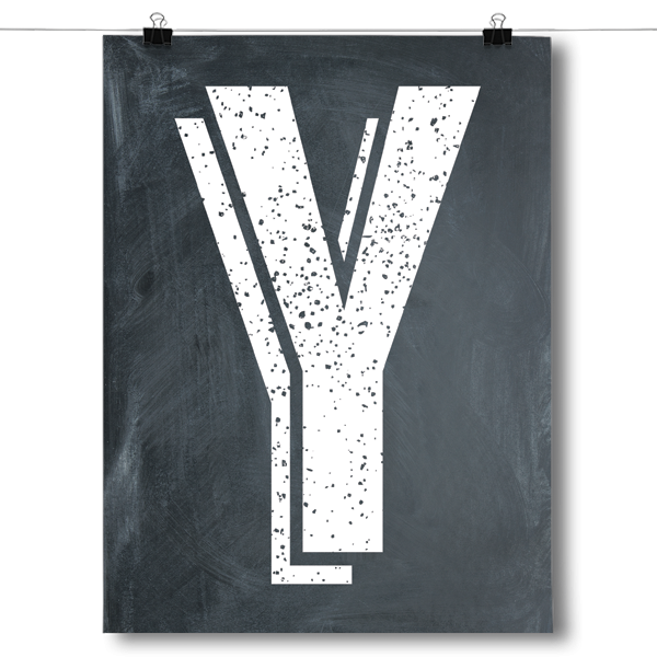 Alphabet Letters - Y Poster – Inspired Silver